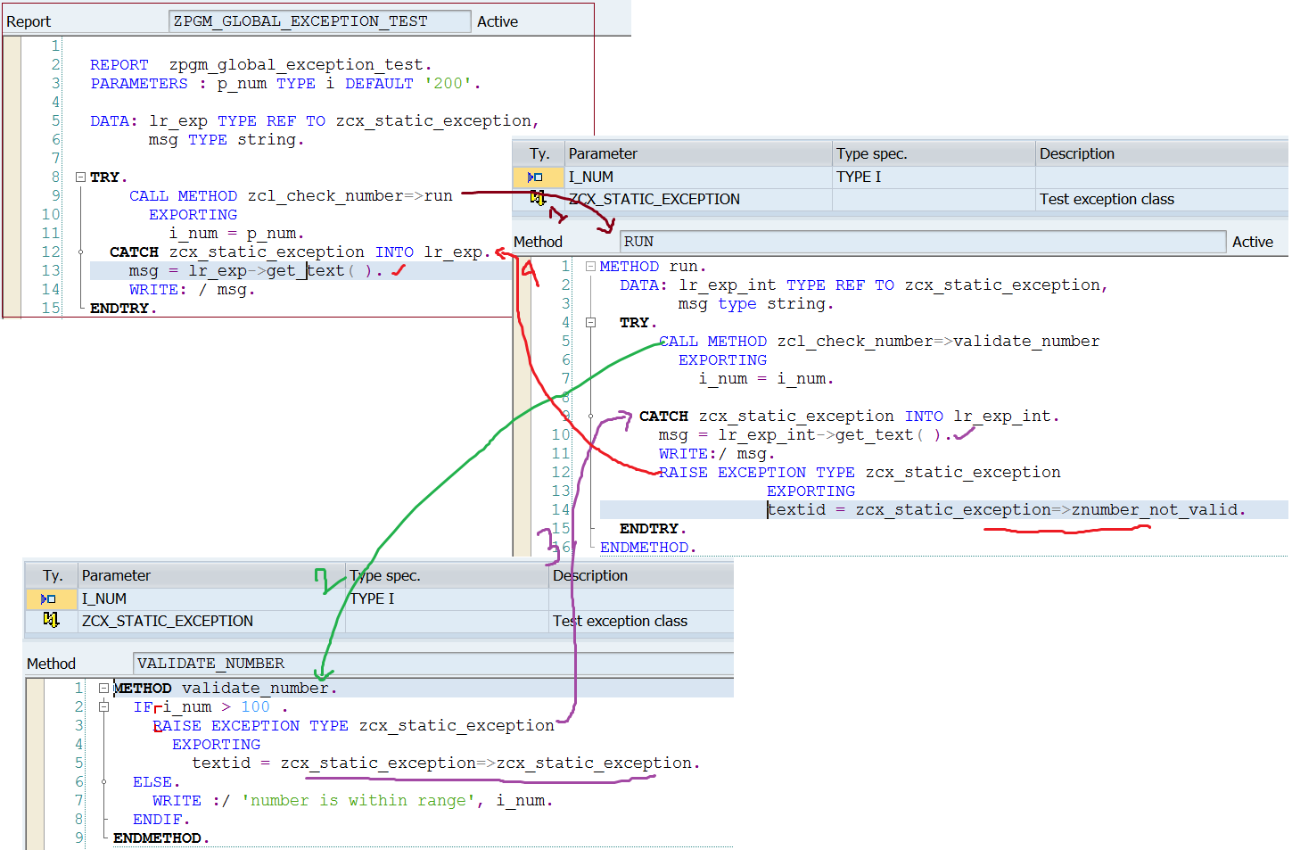Techsap Oo Abap Exception Using Global Exception Class With Texts