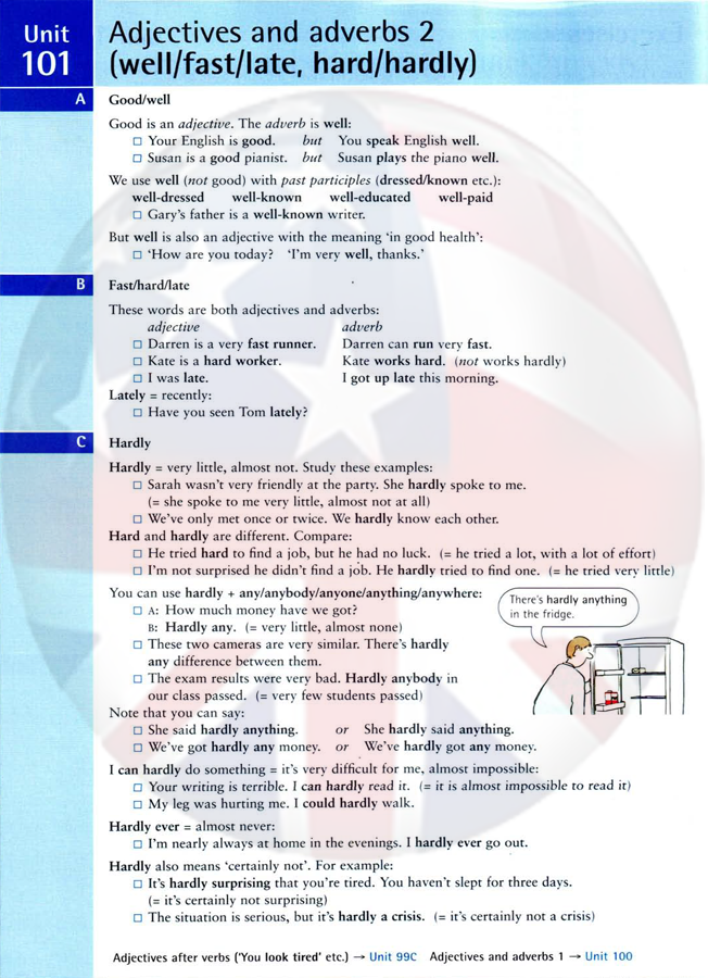 101. Adjectives and adverbs 2 (well/fast/late, hard/hardly) |English ...