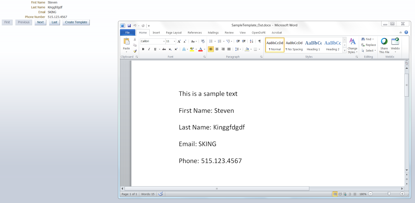 Middleware Techincal Issue Resolution: Creating Document Template Sample using Docx4j and ...