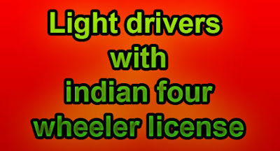 Light drivers with indian four wheeler license - Jobs in Qatar