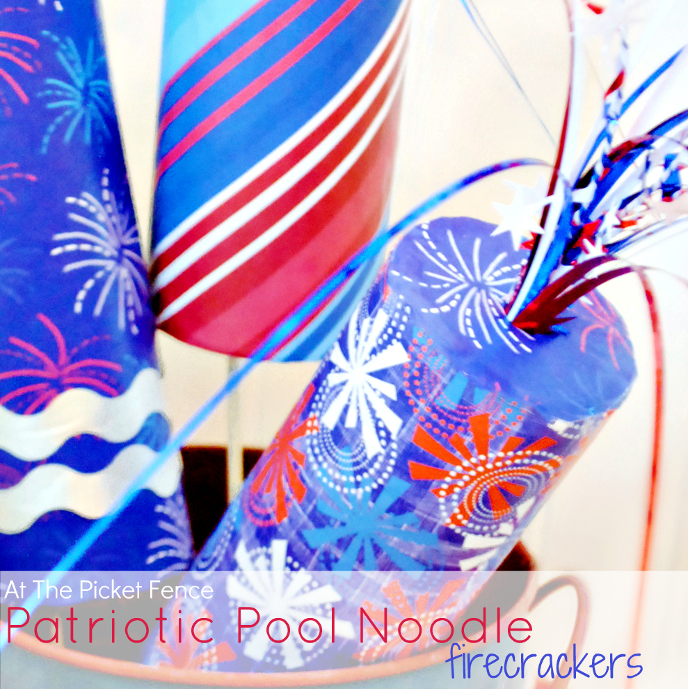 Patriotic Pool Noodle Firecrackers!