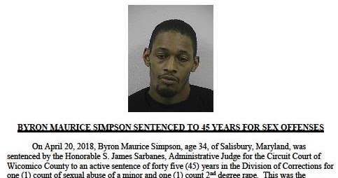 Salisbury News: Sentencing of Byron Simpson