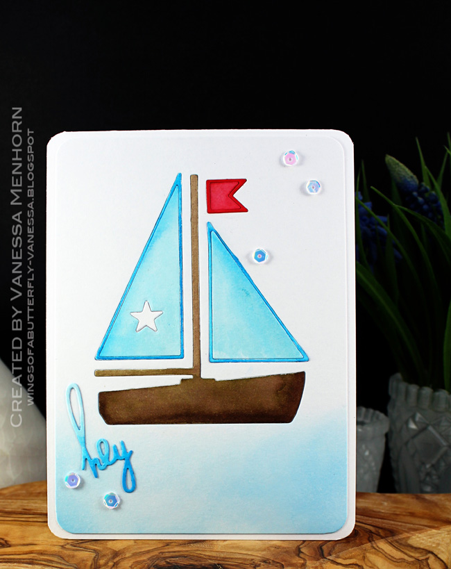wings of a butterfly: Another Nautical Card