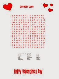 Top 10 Valentine Word Search from ELS - for teaching