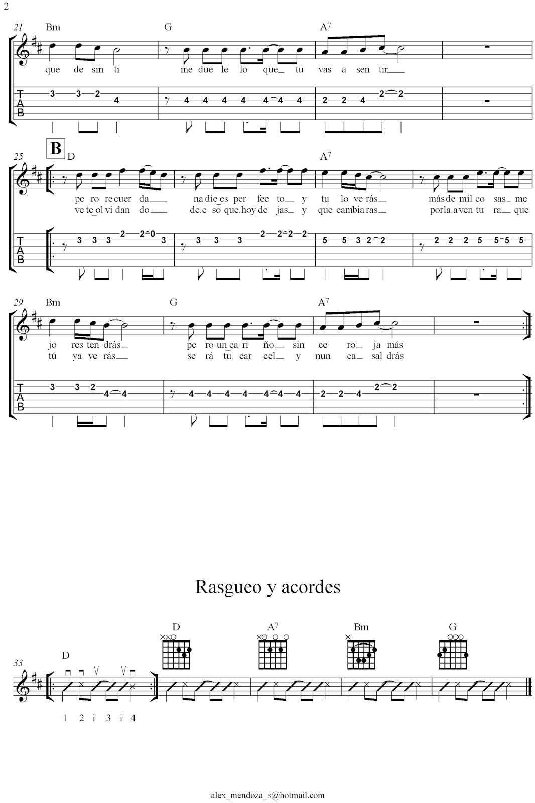 ALEX MENDOZA ( Amen ) Partituras, Letras, Tab, Acordes para Guitarra: mayo 2016