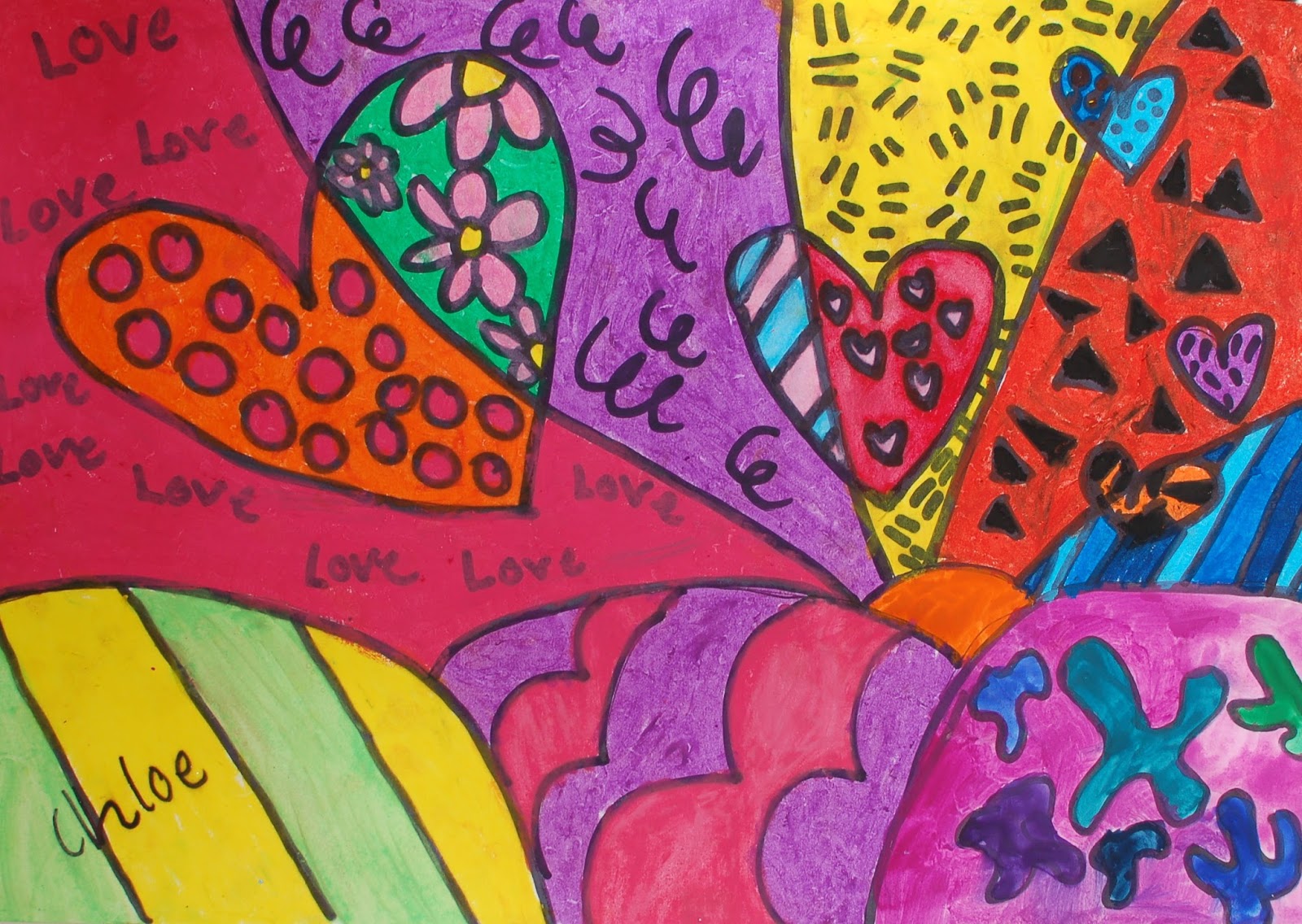 Sunnyside Art House: Romero Britto Valentines Hearts