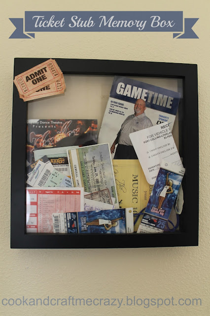 Cook and Craft Me Crazy: Ticket Stub Memory Box