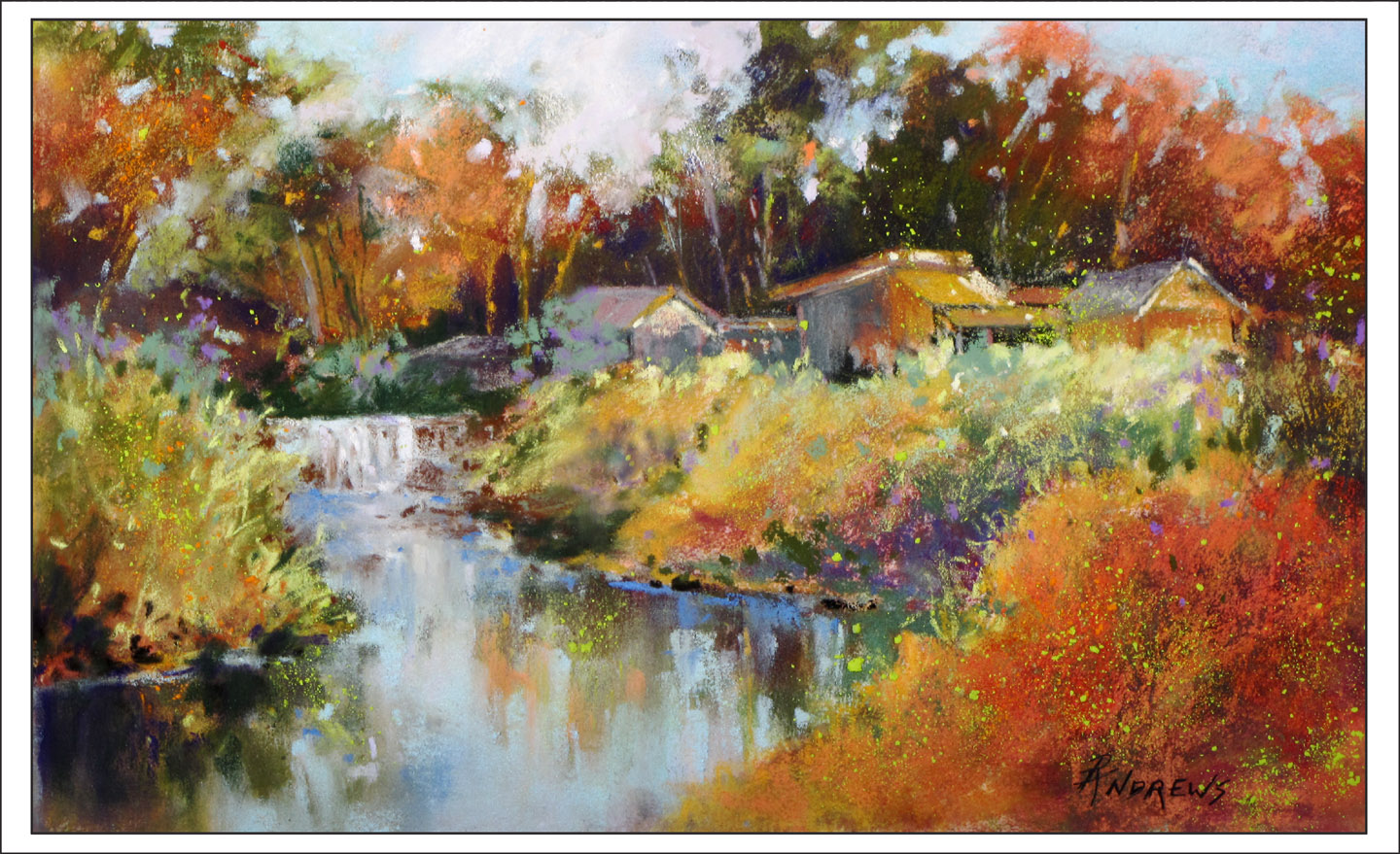Rae Andrews : Quiet Inlet..Pastel;..Texas Artist..Rae Andrews