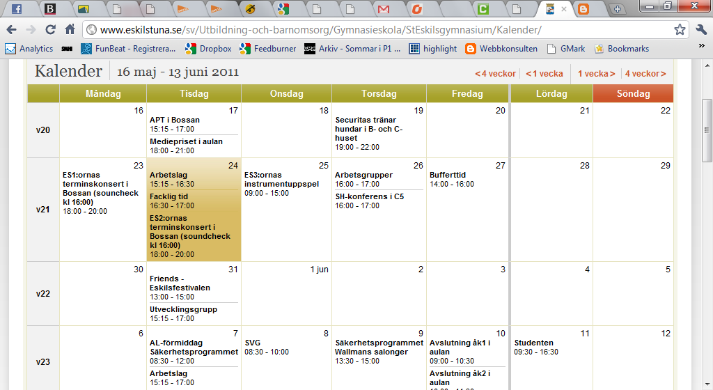 Webbkonsulten: Kalenderfunktion