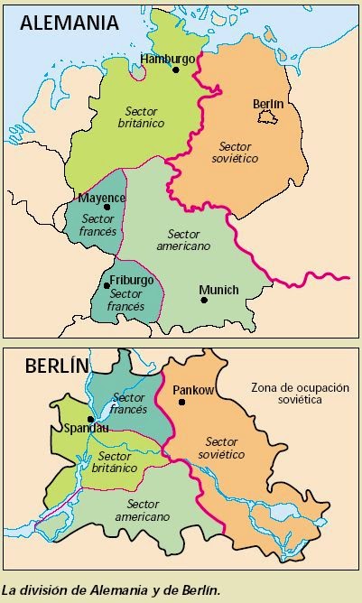 La Guerra Fría: Explica con un mapa la división de la editorial de ...