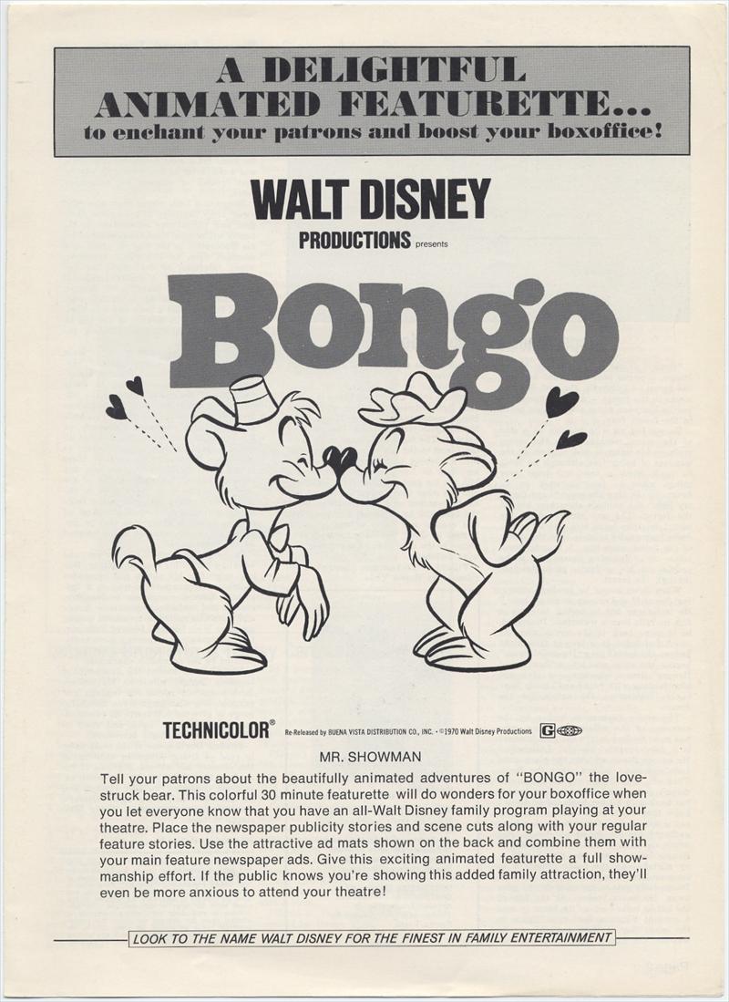 FILMOGRAFIA DISNEY: BONGO