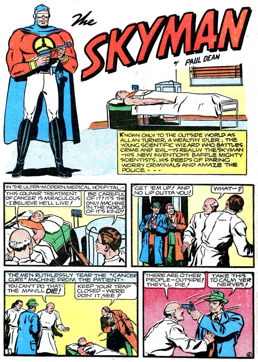 Pappy's Golden Age Comics Blogzine: Number 1378: Great guns, Skyman!