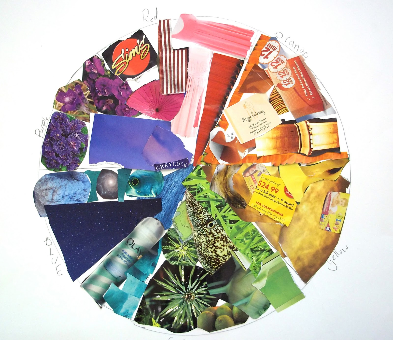 Monument Valley Regional Middle School Art Class: Color Wheel Collage ...