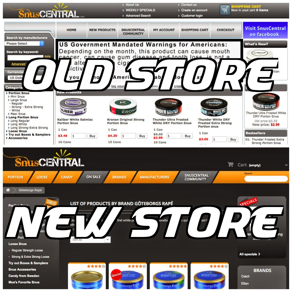 SnusCENTRAL.com Store Redesign and Giveaway! 11 November 2014.