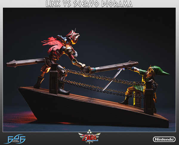 Legend of Zelda: Skyward Sword - Link Vs Scervo Diorama (First 4 Figures)