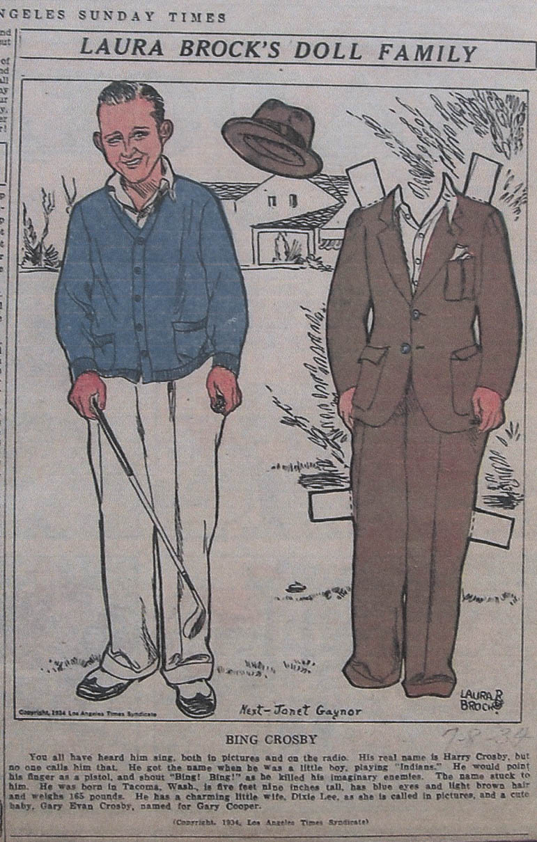 THE BING CROSBY NEWS ARCHIVE: BING'S PAPER DOLL