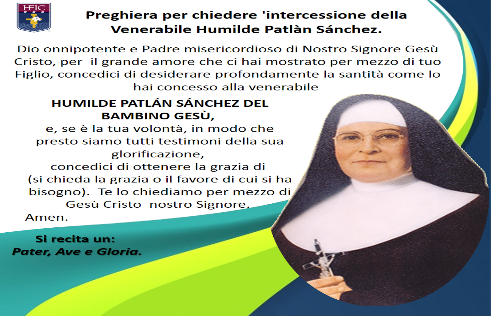 Madre Humilde del Niño Jesús: Preghiera