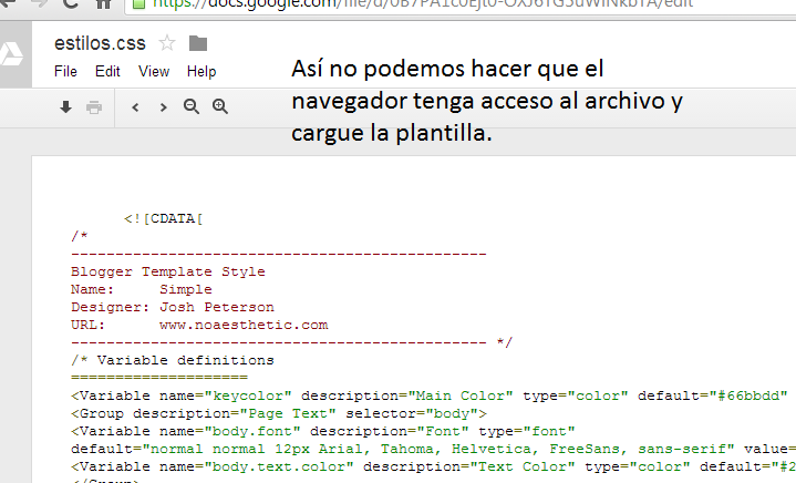 Hospedar Archivos CSS y Javascript en Google Drive para usarlos en Blogger