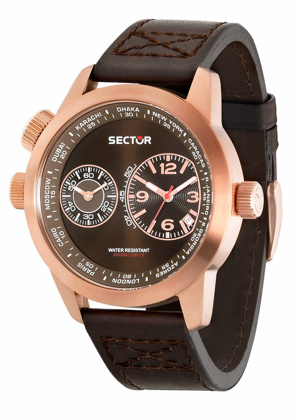 Estação Cronográfica: Chegado ao mercado - relógio Sector Oversize Dualtime