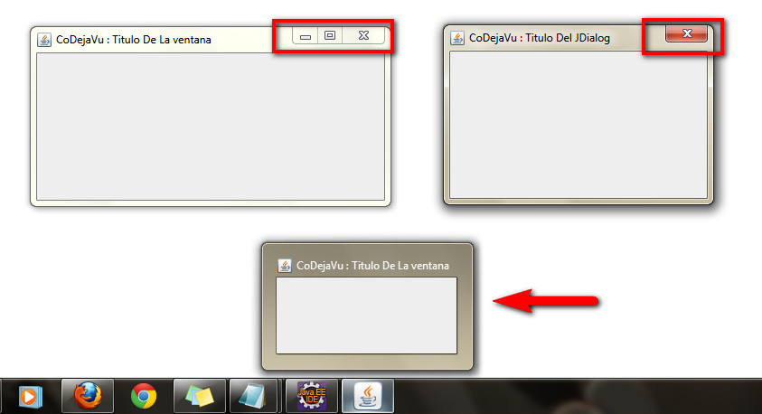 CoDejaVu: JFrame y JDialog
