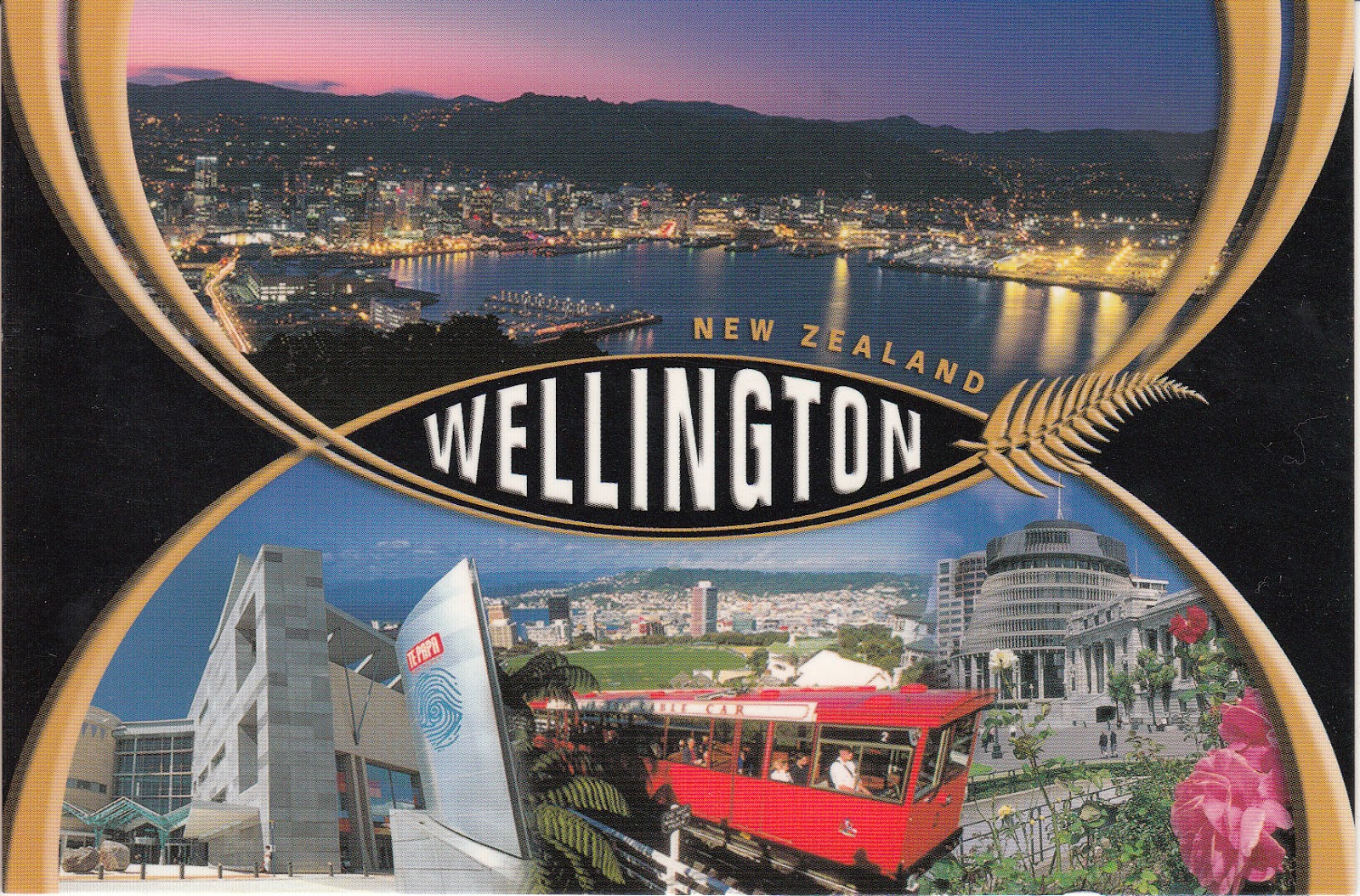 My postcard and stamp week: New Zealand: Wellington with new Hobbit stamps