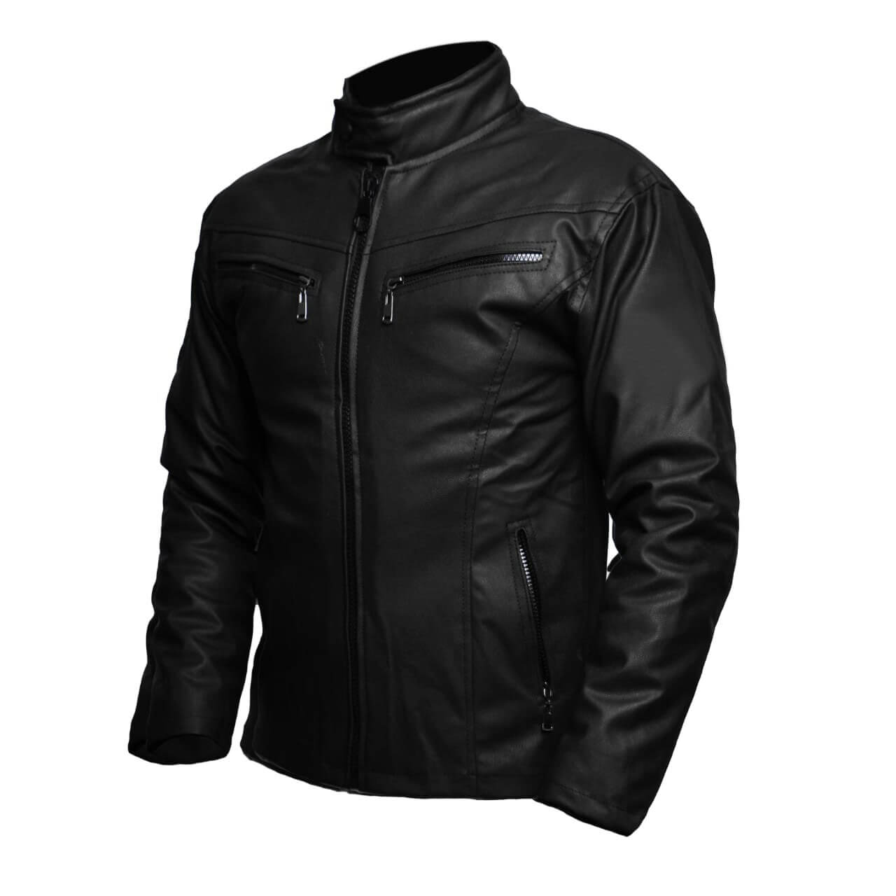 Jaket Riding Touring Motor Pria Polos Karlit - Hitam - IGLO V2