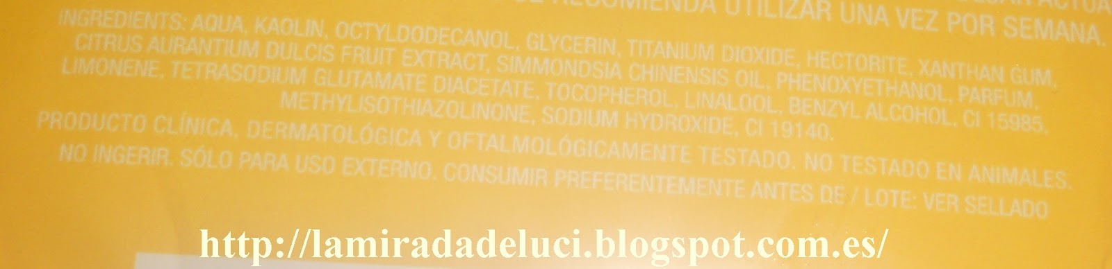 LA MIRADA DE LUCI: FRUIT FUSION, mascarilla facial cítricos