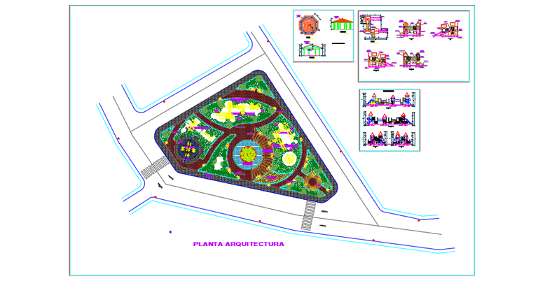 Parque con Juegos Infantiles | arqplanos - Recursos AutoCAD de ...