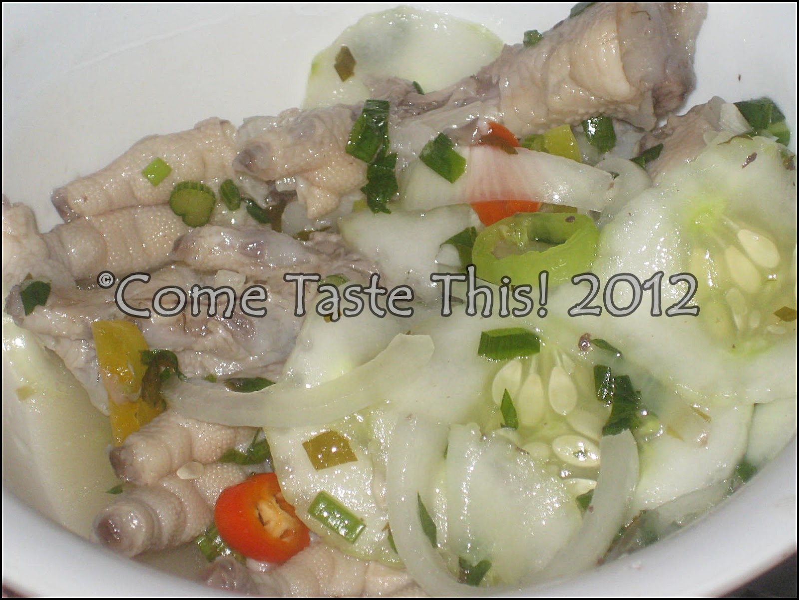 Come Taste This!: Strutters! (A Chicken Foot Souse)