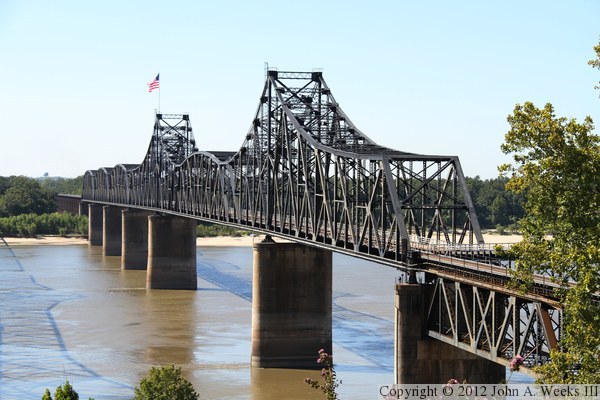 Industrial History: 1930 KCS and Old Vicksburg Bridge over Mississippi ...