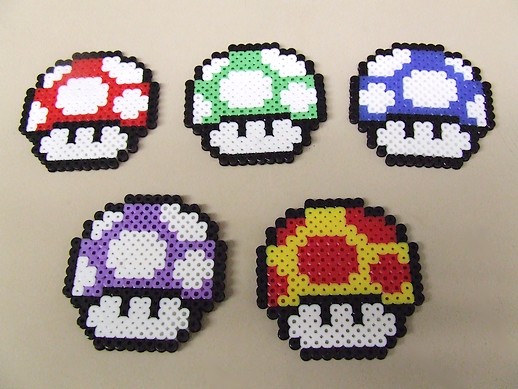 Mario 8 Bit Mushroom Grid