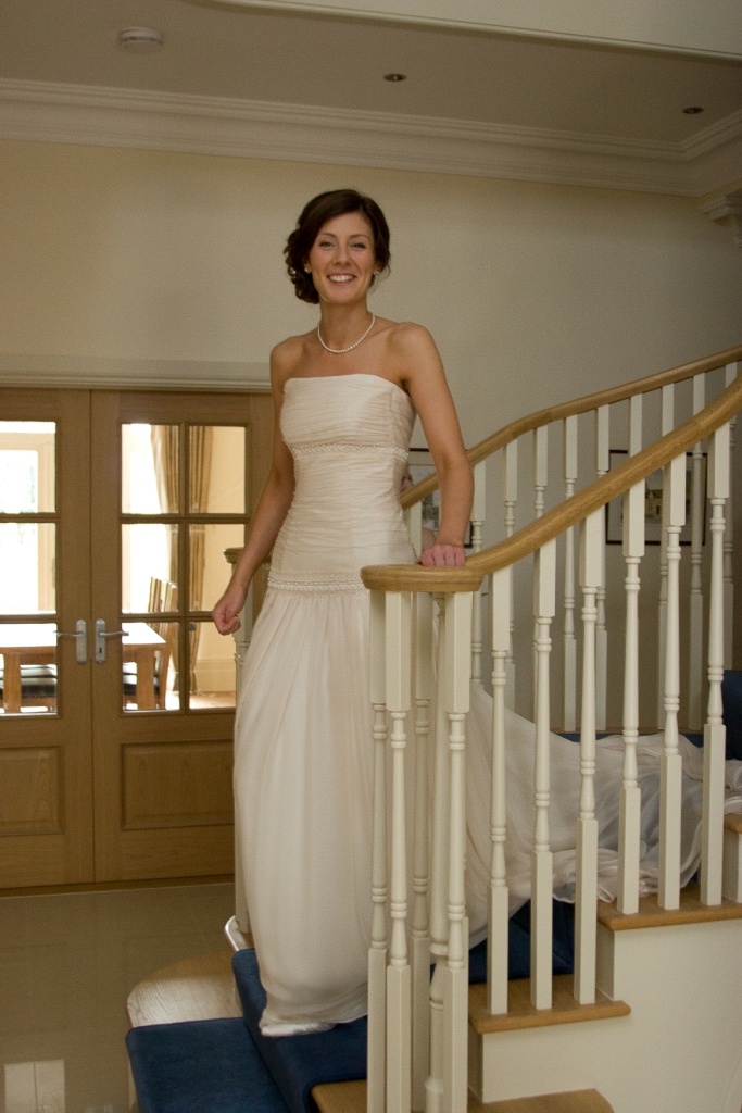 Floaty chiffon summer wedding dress