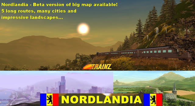 Trainz Dels World : NORDLANDIA-Big map / free routes for Trainz (TANE)