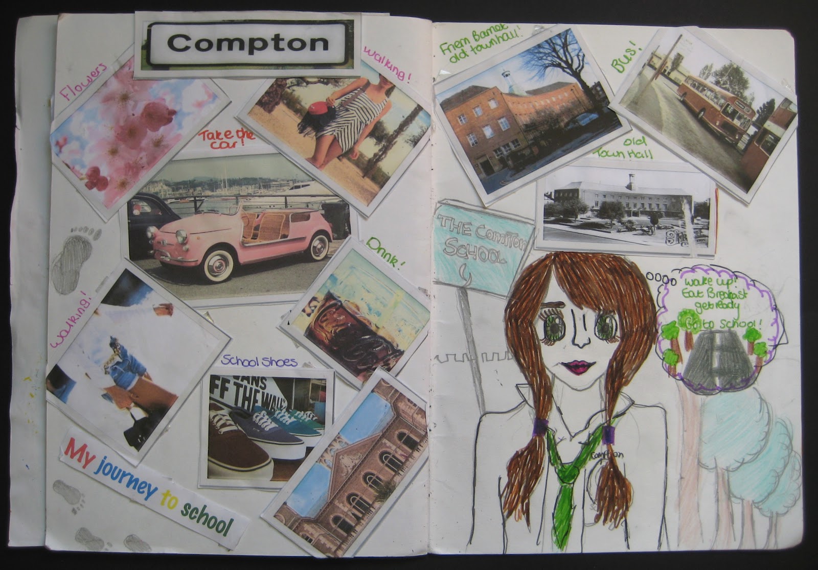 Student Artwork: Year 7 'My Journey to School'