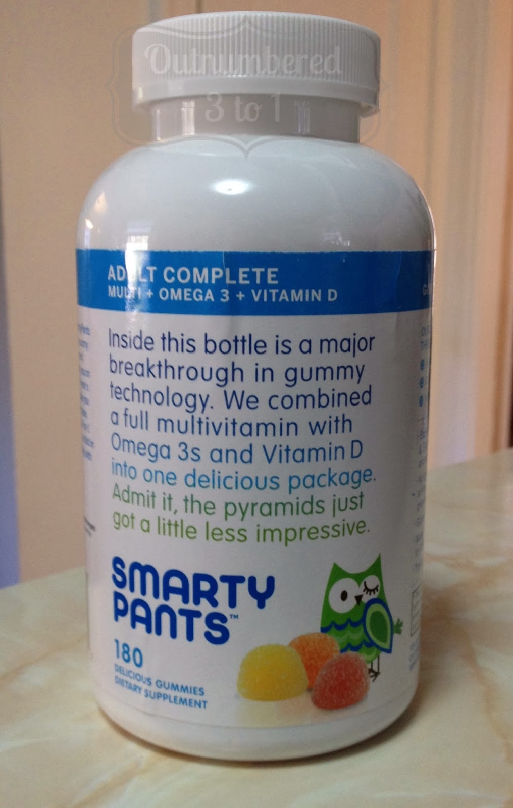 SmartyPants All-in-One Gummy Vitamins for Adults - Outnumbered 3 to 1