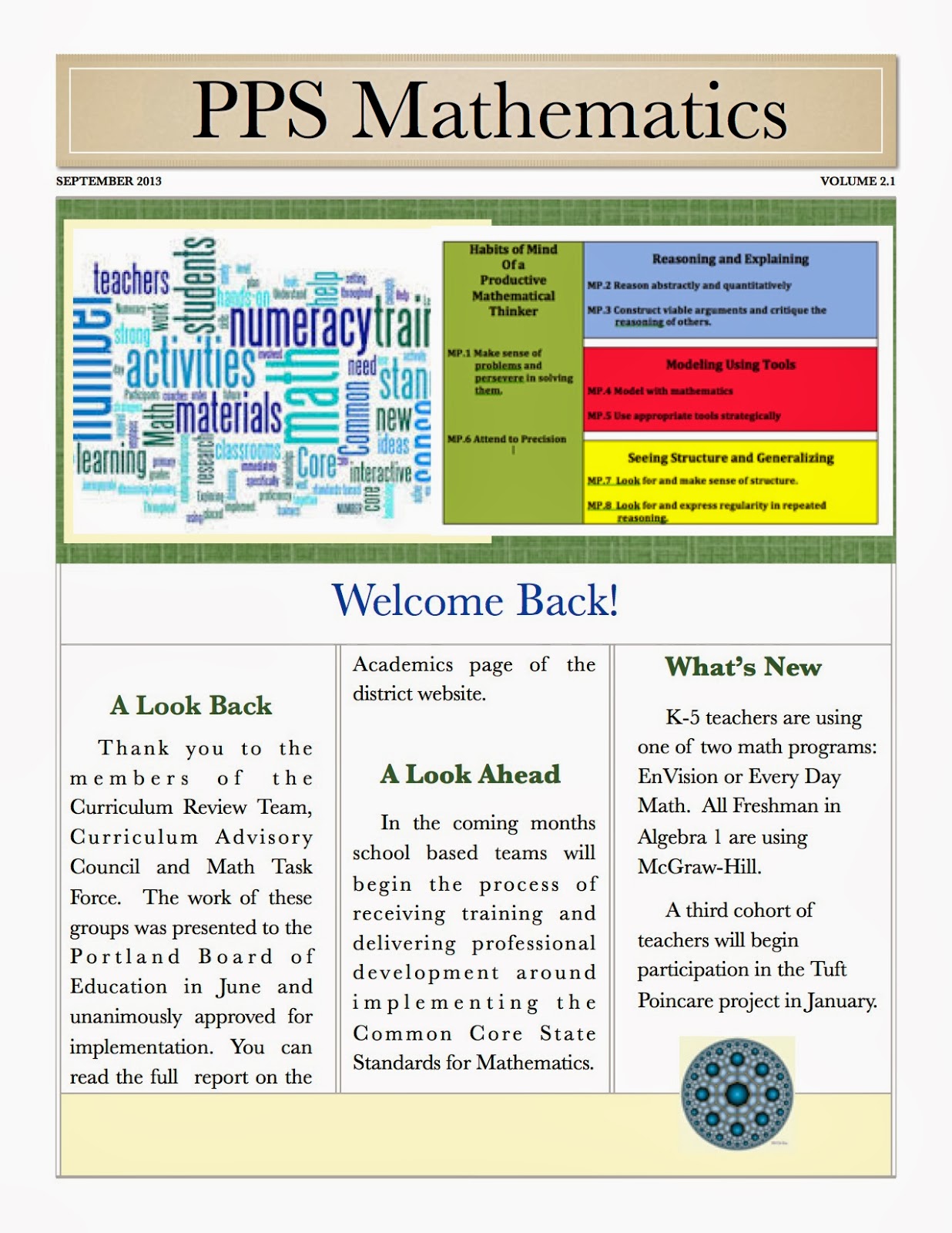 K-12 Math Content Area: 2013 - 2014 Newsletters