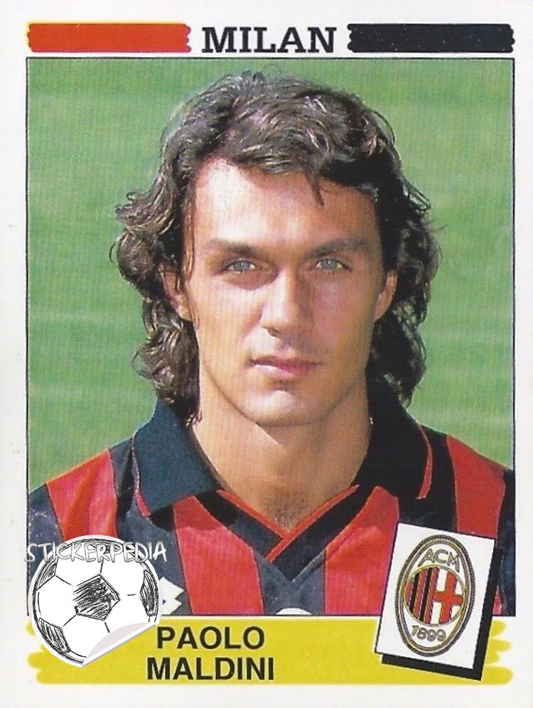 PAOLO MALDINI CAREER IN PANINI STICKERS