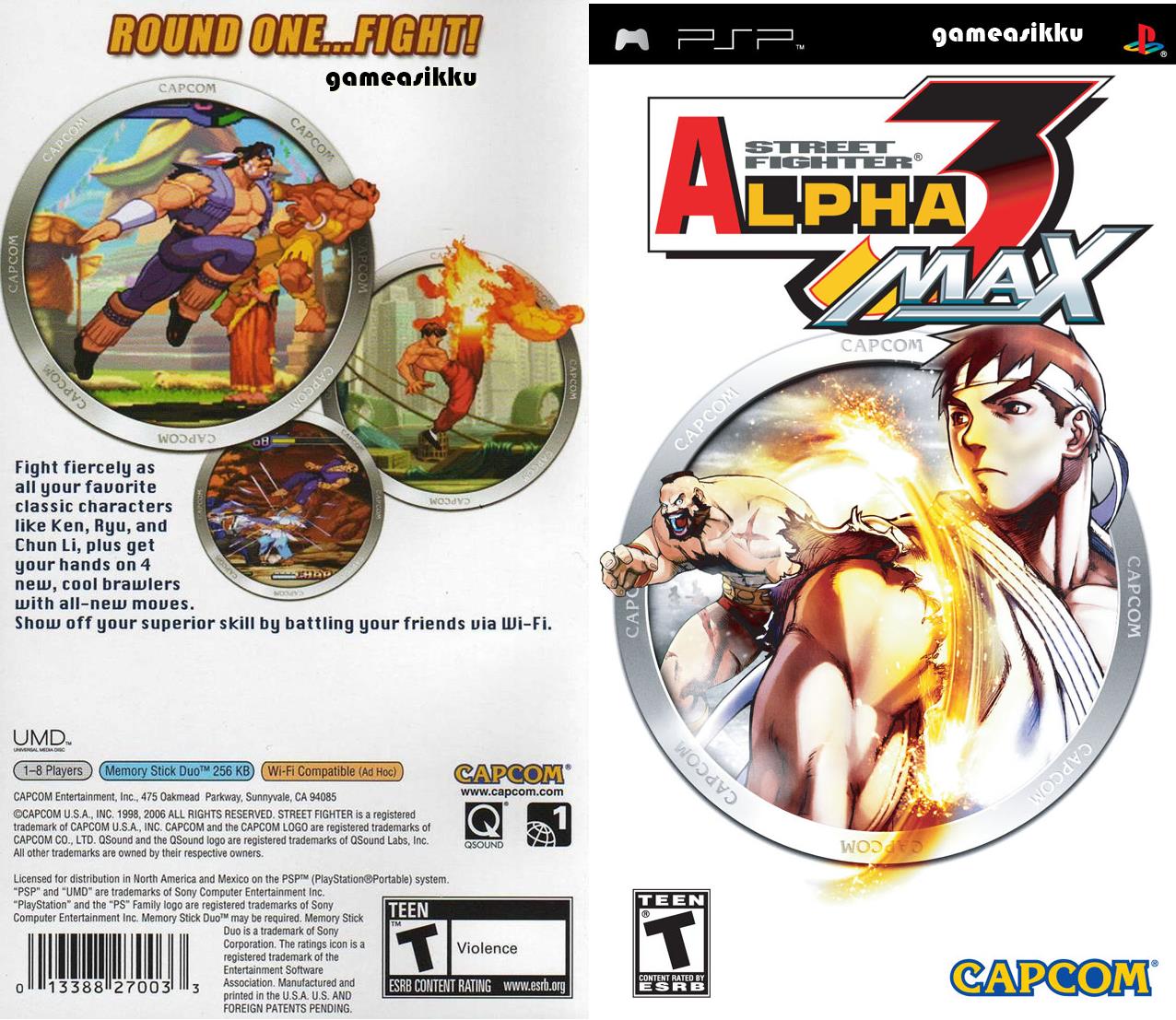 Street Fighter Alpha 3 MAX PSP Game | APPSREM