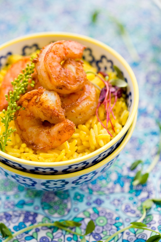 Arroz Al Curry Con Gambas