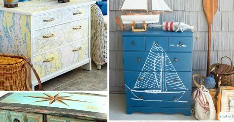 22 Dresser Makeover Ideas Coastal, Beach & Nautical Style - Coastal ...
