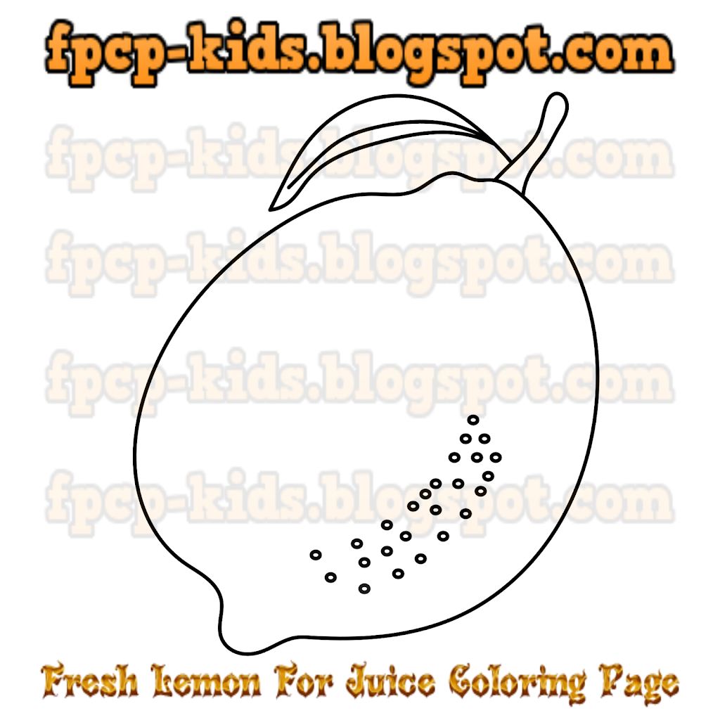 Fresh Lemon For Juice Coloring Page - Free Printable Coloring Pages