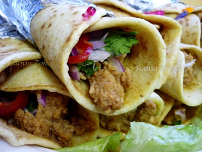 Rania @ Work with sugar'n spice: Bihaari Chicken Boti Rolls