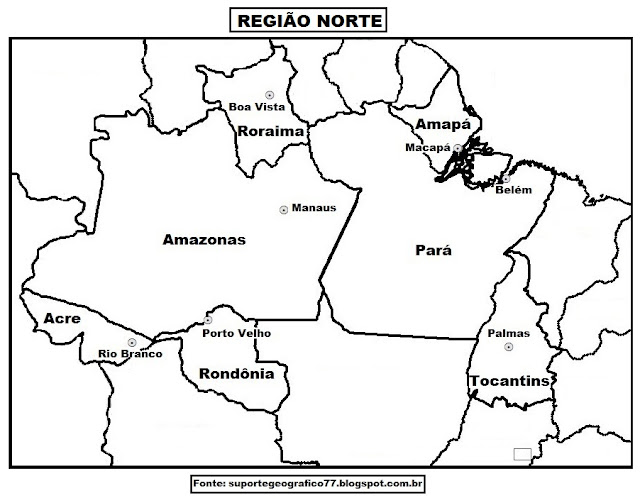 REGIÕES DO BRASIL - MAPAS P/ COLORIR | SUPORTE GEOGRÁFICO