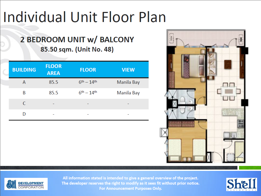 Shell Residences: Unit Layout