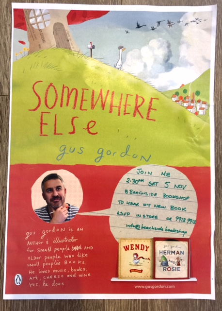 Momo celebrating time to read: Somewhere else by Gus Gordon