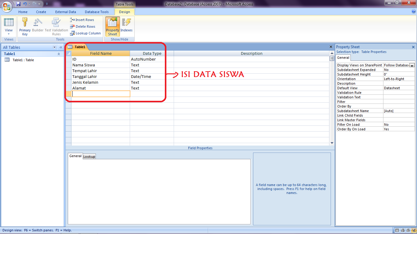 Cara Membuat Database di Microsoft Access Cara Membuat Database di Microsoft Access