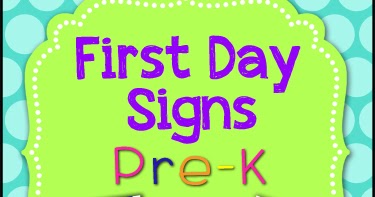 Pre-K Tweets: Chevron First Day of School Signs