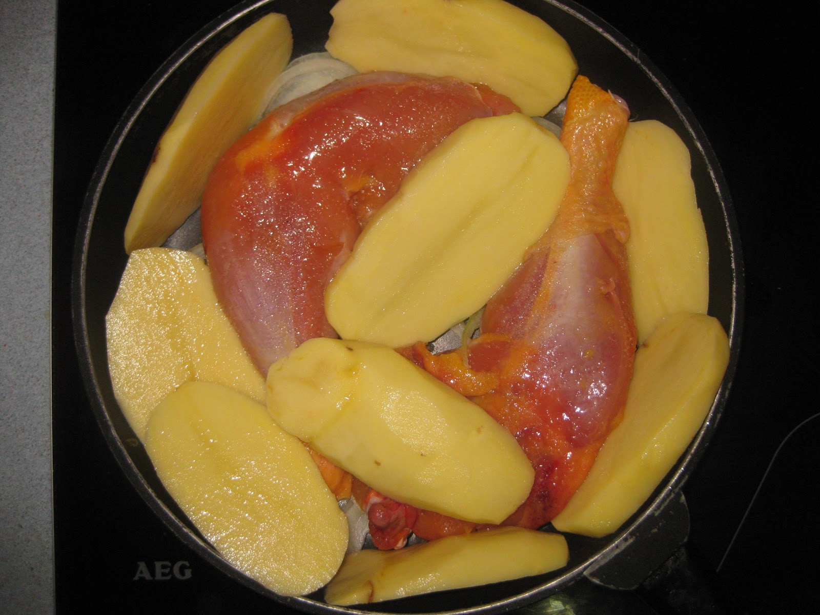 cocina rápida para dos: Asado de pollo en la sartén