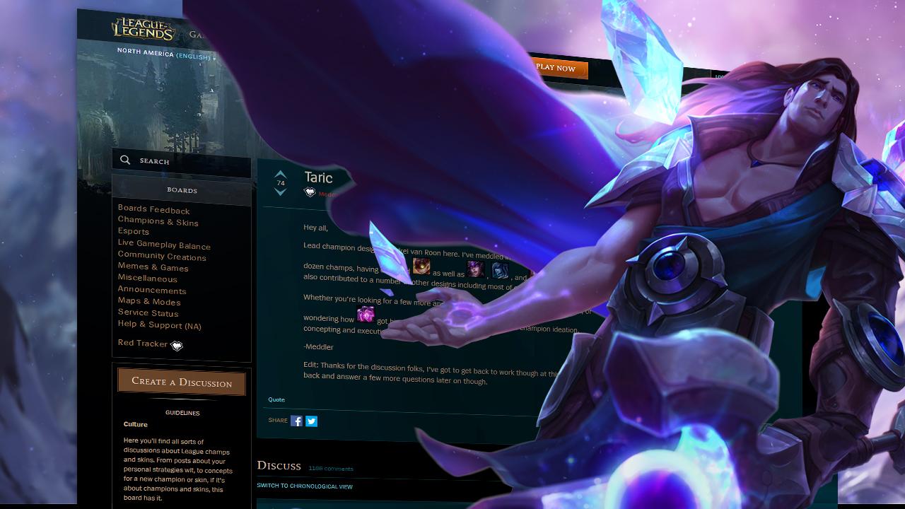 Surrender at 20: Red Post Collection: LCP Ep. 17 - Inside Taric Dev ...