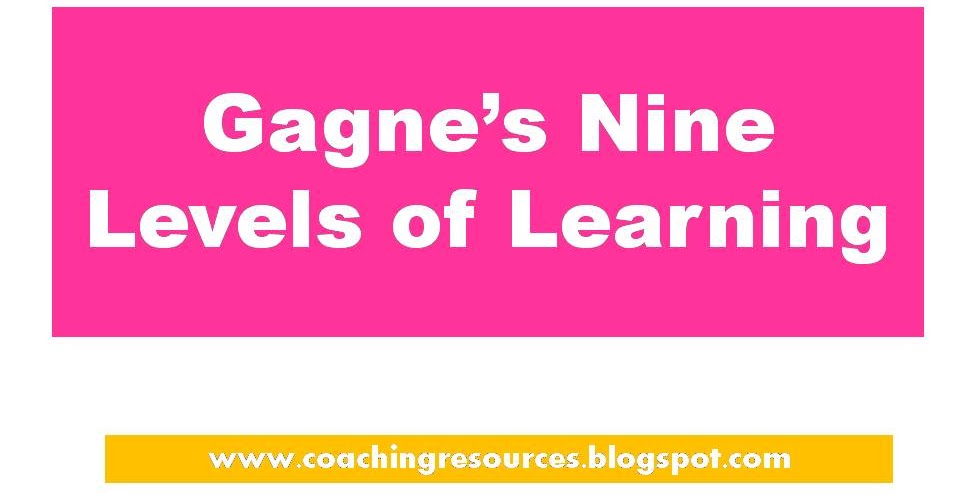everydaycoaching: Gagne's Nine Levels of Learning